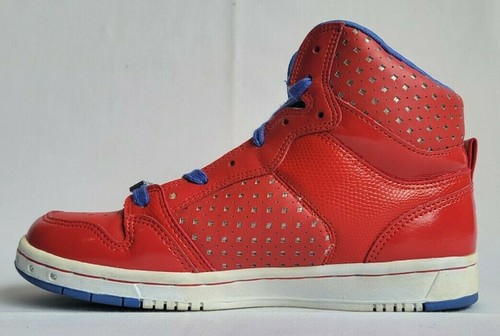 Womens Size 7.5 Red Pastry High Top Glam Pie Leather Sneakers RA71004 ...