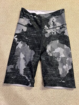 Mens Gray World Map Spandex Compression Short Shorts Jock Tights Small ...
