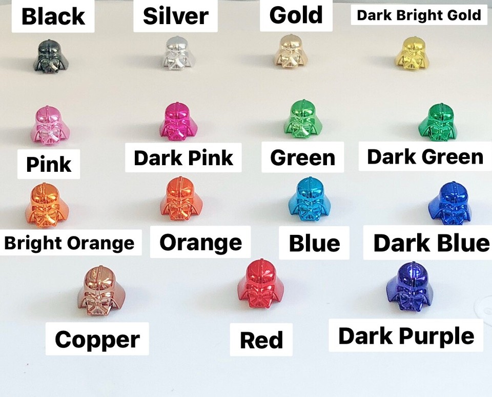 LEGO DARTH VADER HELMET CHROME GREEN GENUINE CUSTOM HIGHEST QUALITY ...