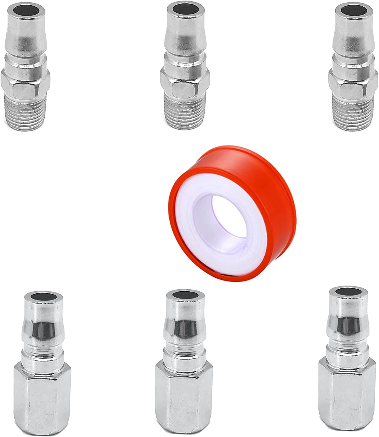 3Set Quick Connect Air Coupler，Air Compressor Accessories Fittings Plug ...