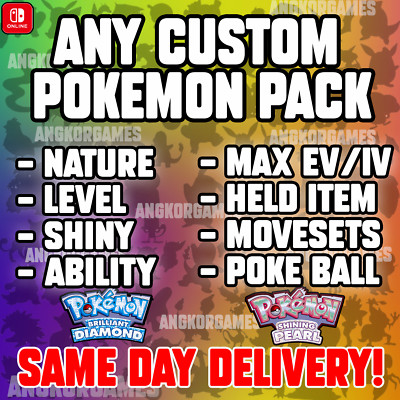 Any Custom Pokemon Pack Pokemon Brilliant Diamond and Shining Pearl | eBay