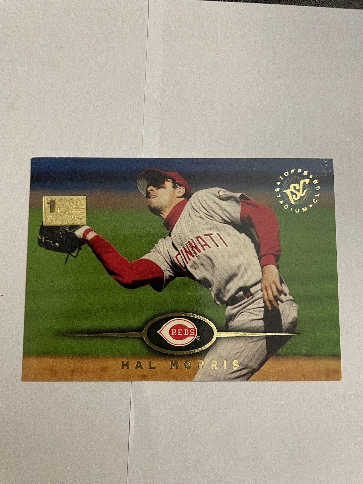 HAL MORRIS 1995 Topps Stadium Club First Day Issue #231 Cincinnati Reds ...