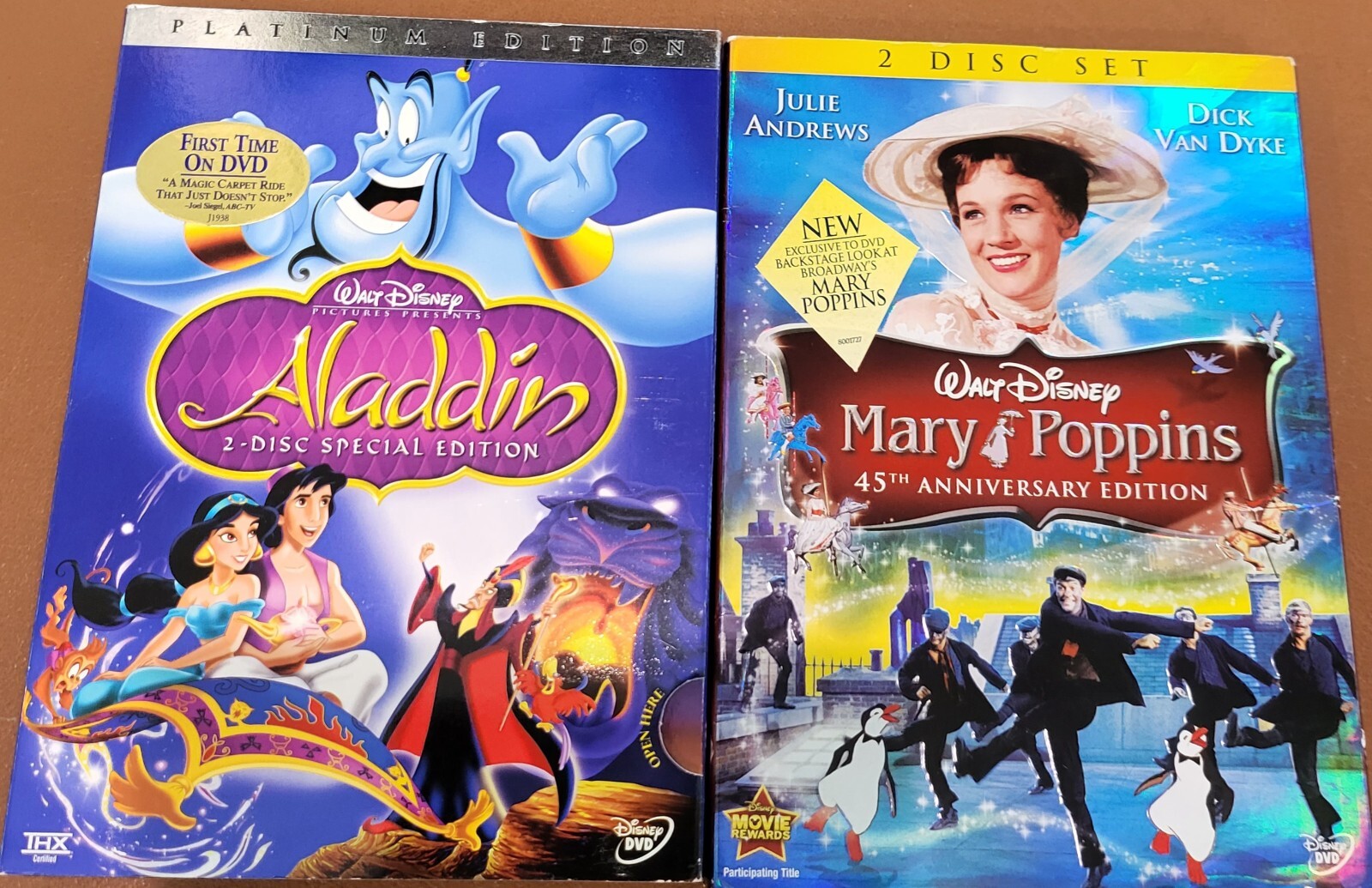 Disney 4-Movie DVD Bundle (Mary Poppins; Hercules; Aladdin; Mickey's X ...