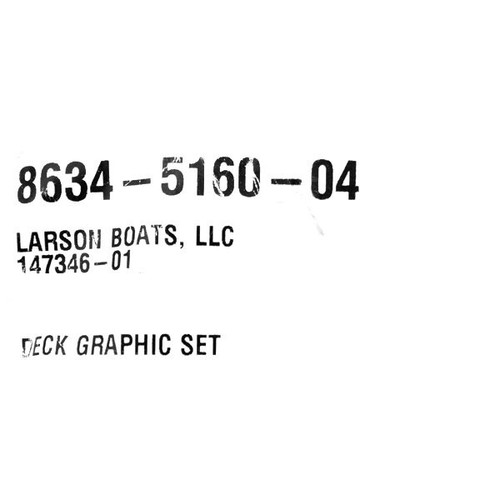 Larson Boat Deck Graphic Decals 8634-5160-04 | Black Stickers (Set Of 4 ...