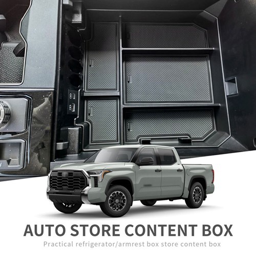 For 22-24 Toyota Tundra TRD SR Black Center Console Armrest Box ...