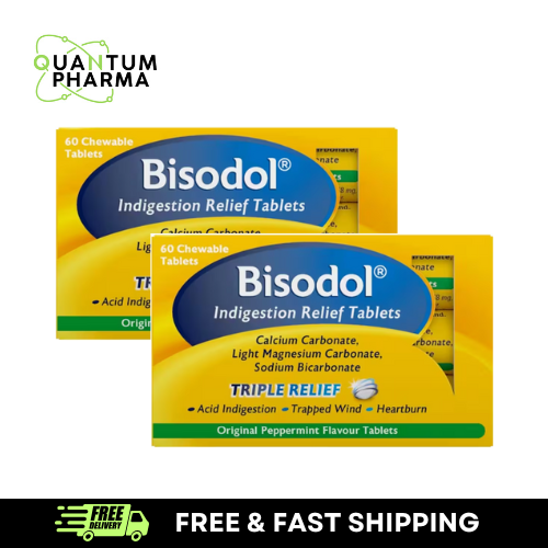 Bisodol Indigestion Relief Tablets Rapid Triple Action For Acid ...