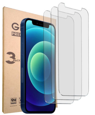 iPhone 12 Mini Screen Protector Tempered Glass Film Durable HD Clear (3 ...