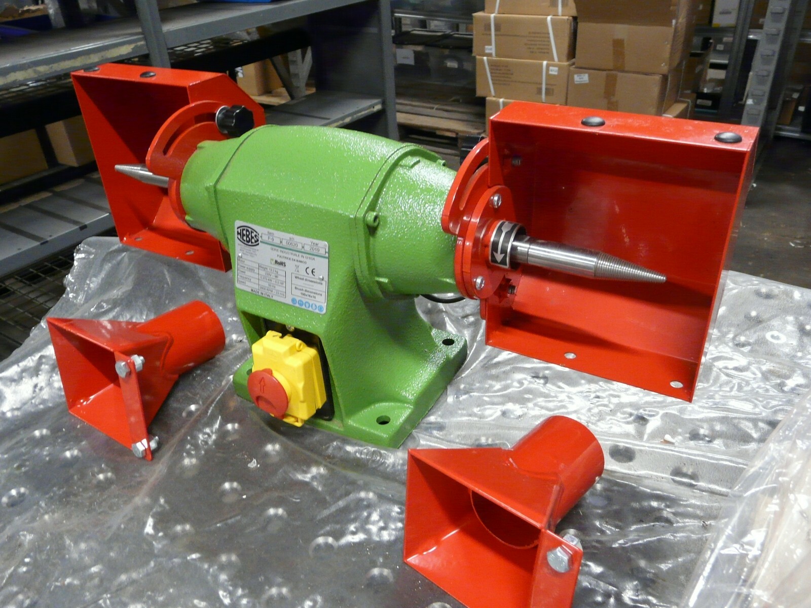 230v Cast Iron Double Ended Bench Polishing/Buffing Machine with taper ...