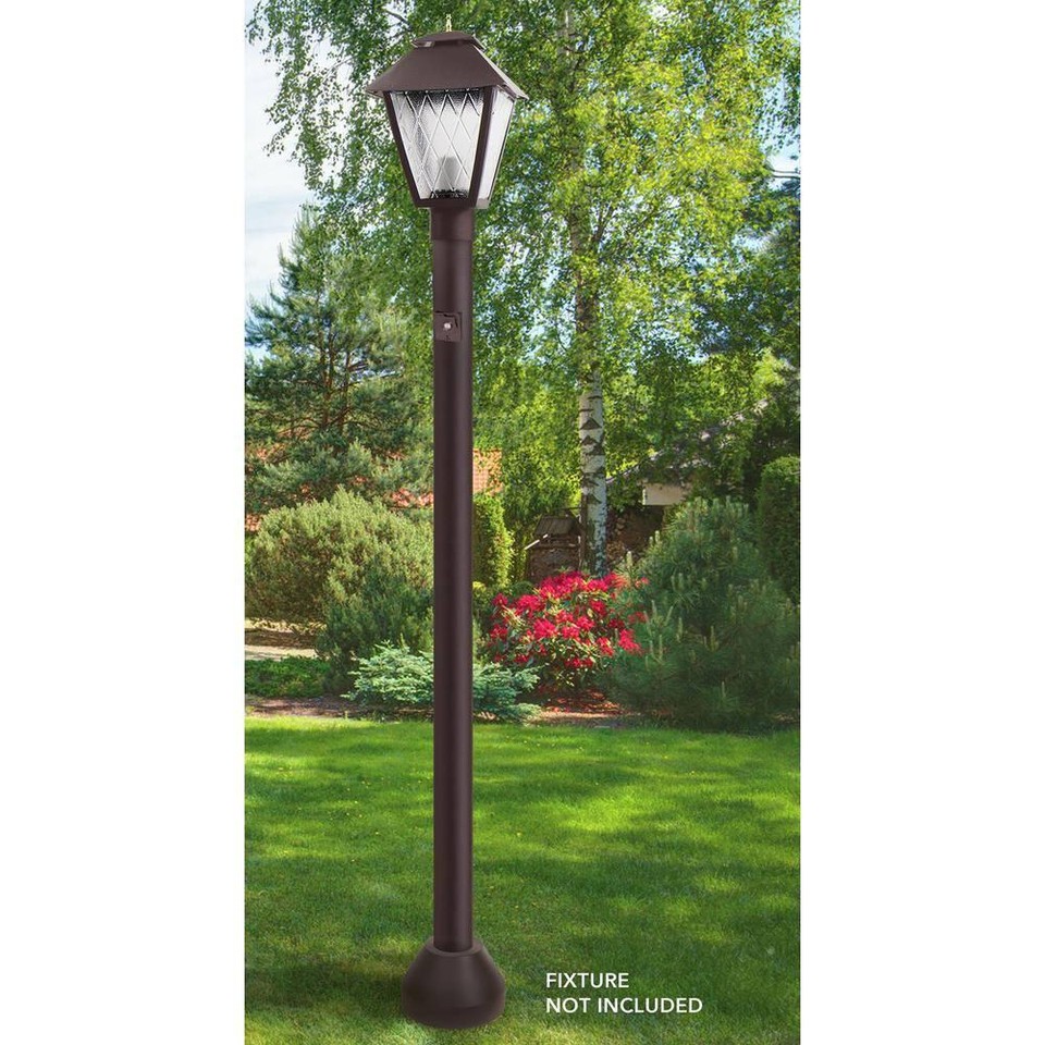 SOLUS Outdoor 6-ft Lamp Post w/ Dusk-to-Dawn Photo Sensor Coated ...