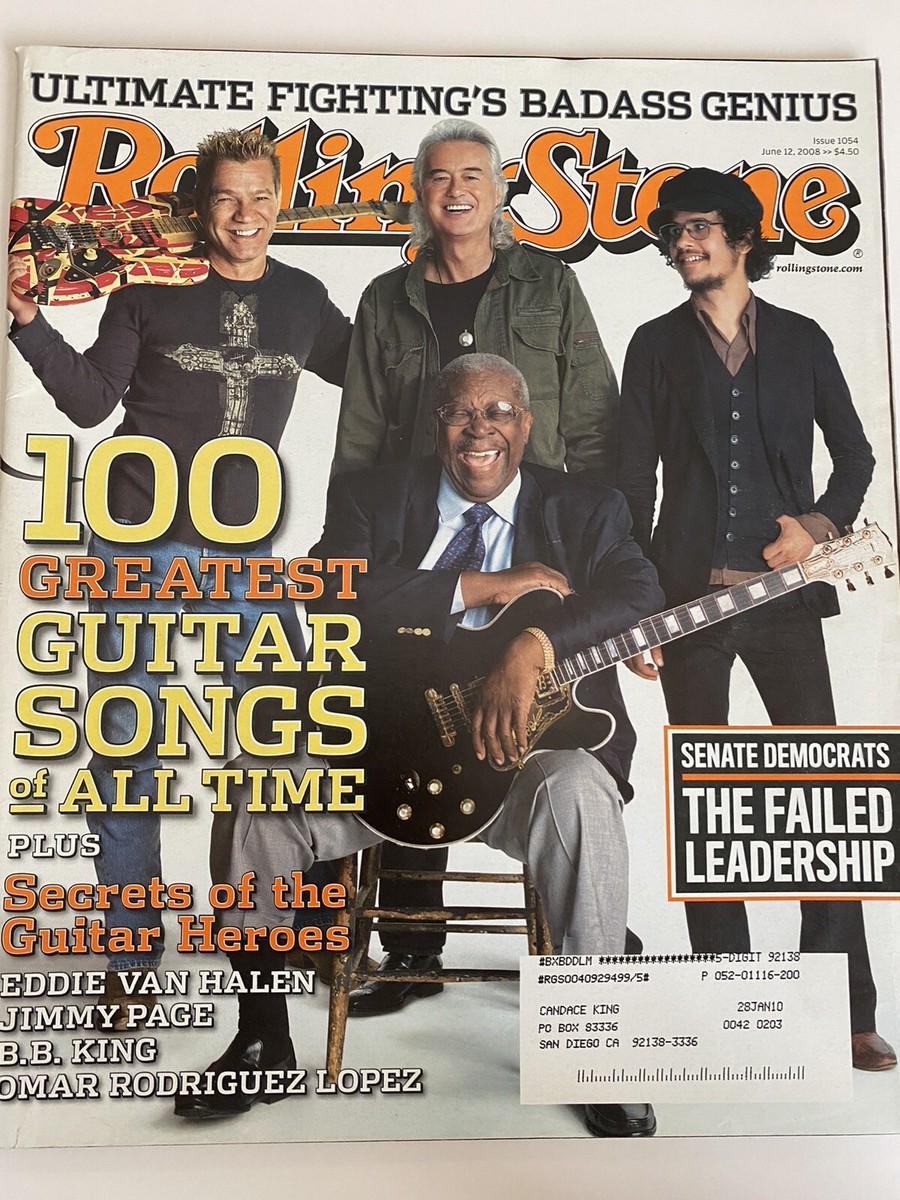 June 2008 Rolling Stone Magazine 100 Greatest Guitar Songs Amazon.com: