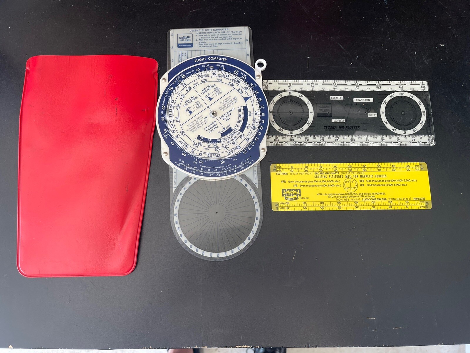 Vintage Cessna Pilot Center CPC Flight Computer & Cessna IFR Plotter | eBay