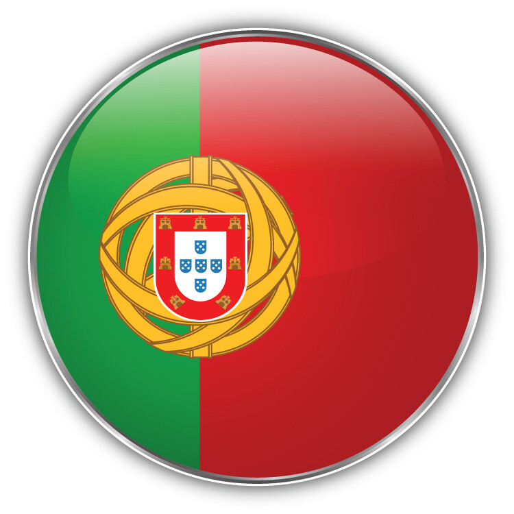 Portugal World Flag Glossy Round Label Car Bumper Sticker Decal | eBay