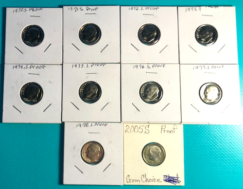 1970S Proof, 1978 S Proof Dimes & 2005 S Proof Gem Choice Dime | eBay