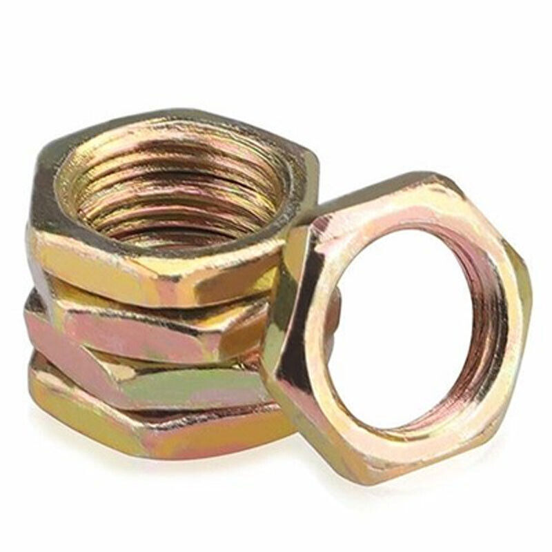 M18 M20 Plated Color Zinc Fine Tooth Thread Nuts Thin Hex Nut 3mm 5mm ...
