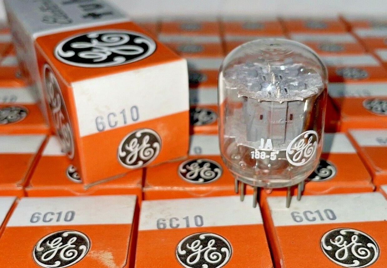 6C10 tube GE Compactron 12 pin, NOS Vintage 80's, Triple Triode Subst ...