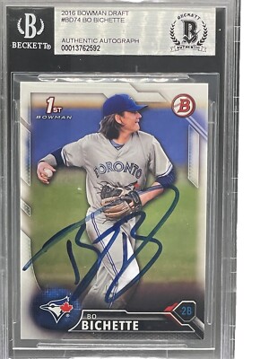 In-person BO BICHETTE 2016 Bowman Beckett Authenticated Autographed ...
