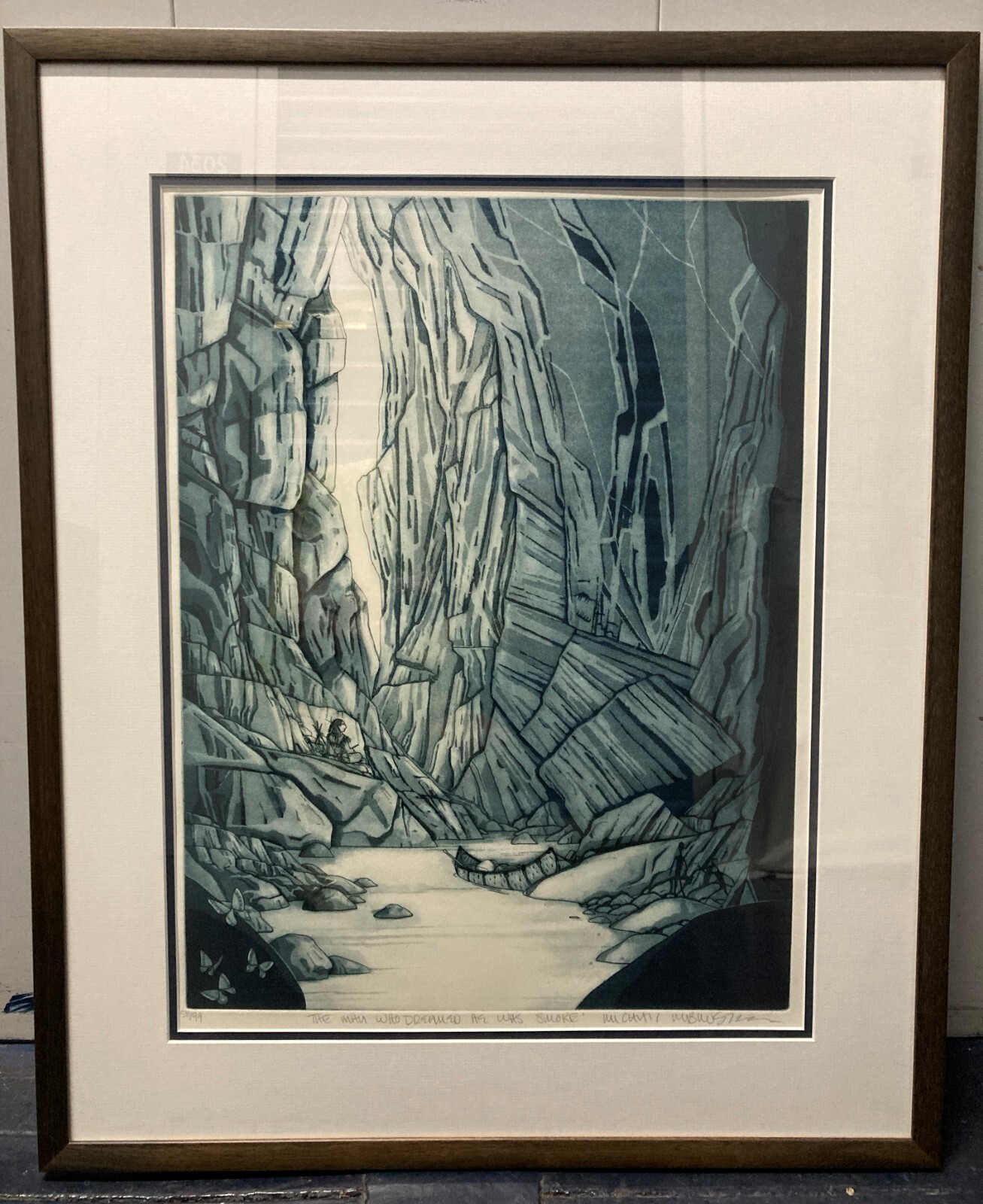 Michael Robinson "The Man Who Dreamed He Was Smoke" etching, signed ...
