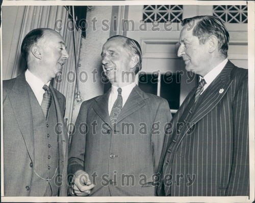 1940 British Officials Lord Lothian Neville Butler Walter Layton Press ...
