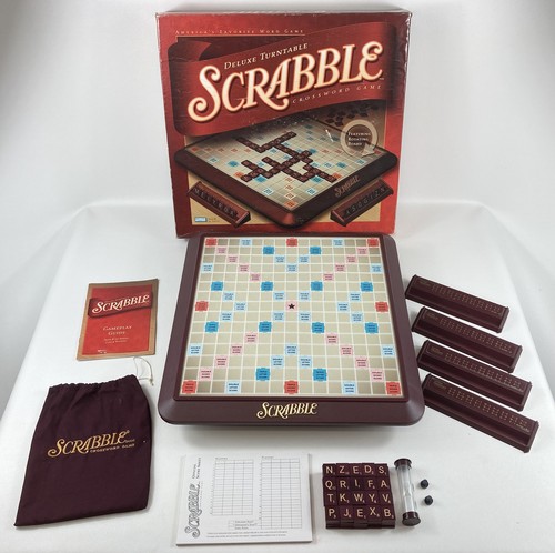Scrabble Deluxe Turntable Board Game 100% Complete 2001 | eBay
