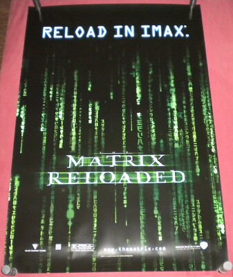 The Matrix Reloaded IMAX Movie Poster 27x40 D/S Lawrence Fishburne ...