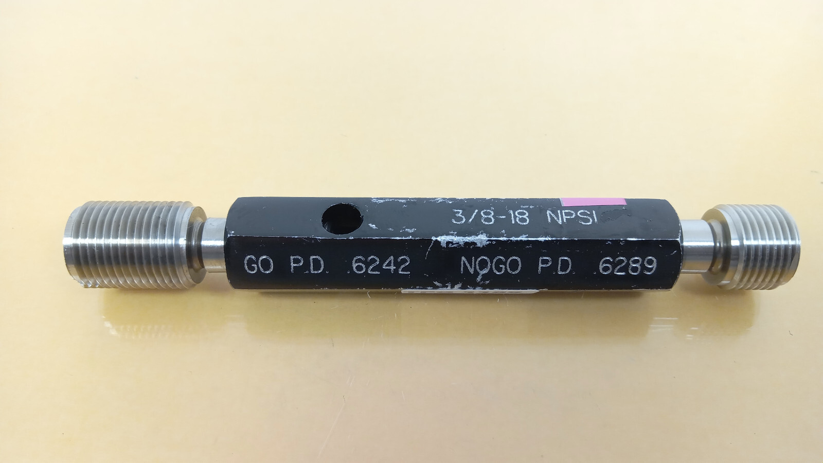 3/8 18 NPSI THREAD PLUG GAGE SET GO .6242 / NO GO .6289 INSPECTION ...