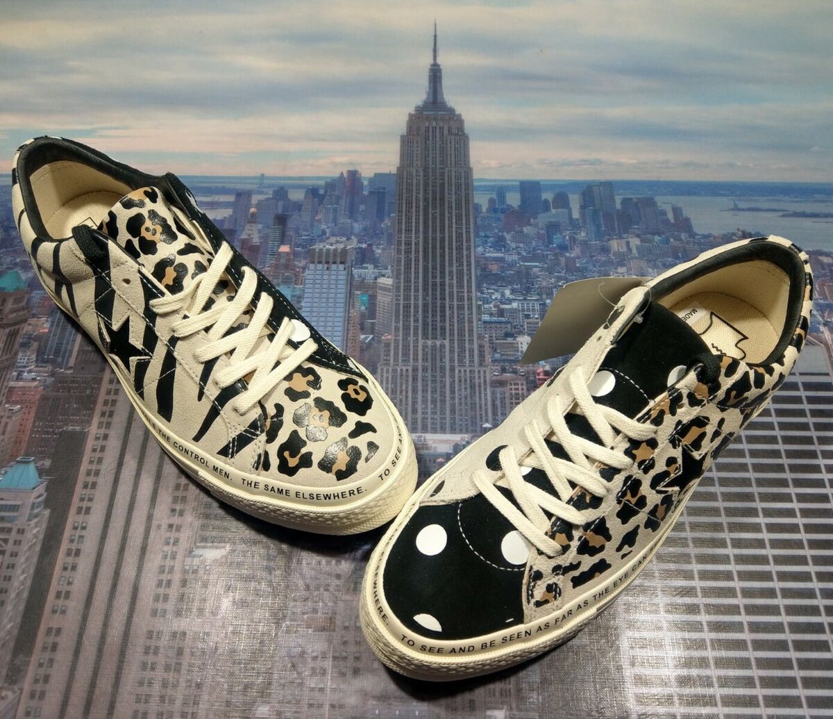 Converse x Brain Dead One Star Ox Low Top Egret/Black-White Converse x Brain Dead One Star Ox Low Top Egret/Black-White