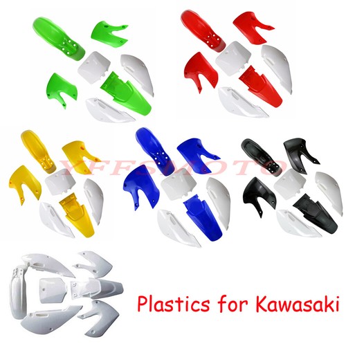 Plastics Fender Fairing Kits for Kawasaki KLX110 KX65 DRZ110 RM65 Dirt ...