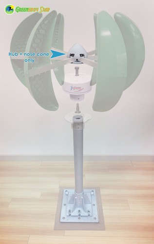 GreenergyStar Vertical Axis Hub+Nose Cone (6 sockets) for VAWT Wind ...