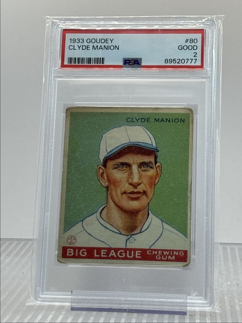 CLYDE MANION 1933 GOUDEY BIG LEAGUE ROOKIE REDS #80 RC PSA 2 Q0920 | eBay