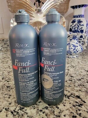 Lot of 2 ROUX Fanci Full RINSE Temporary Hair Color 12 BLACK RAGE 15.2 ...