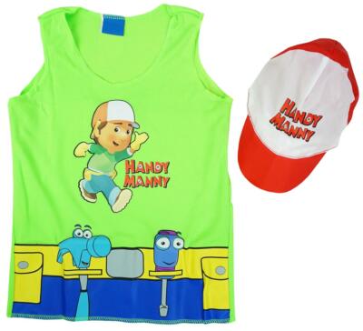 Boys Handy Manny Dressing Up Costume Cap & Tabard Novelty Outfit 2 ...