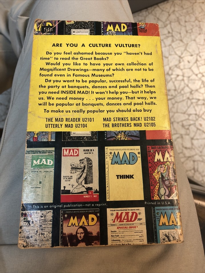 Inside MAD By William M Gaines With Backward By Stan Freiburg Pocket ...
