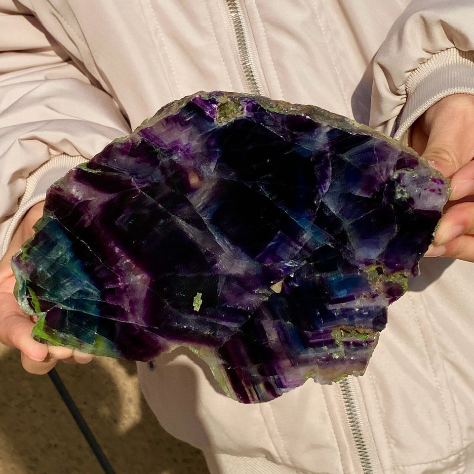 3.1LB Natural and colorful fluorite tablets for crystal therapy and ...