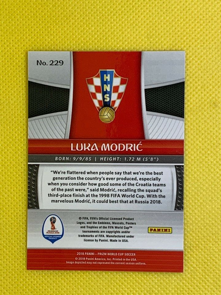 LUKA MODRIC 2018 Panini Prizm World Cup Base Card Croatia #22 | eBay