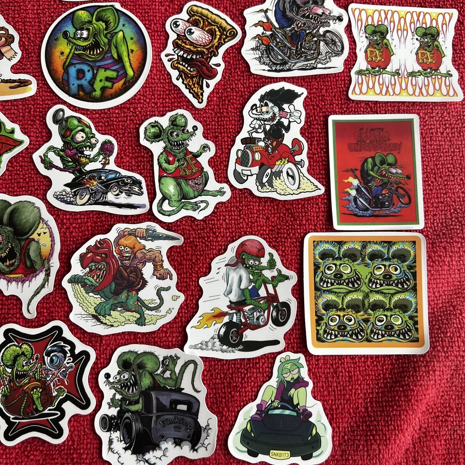 🔥 61 Rat Fink Mouse Ed Big Daddy Roth Hot Rod Art Vinyl Decal Sticker ...