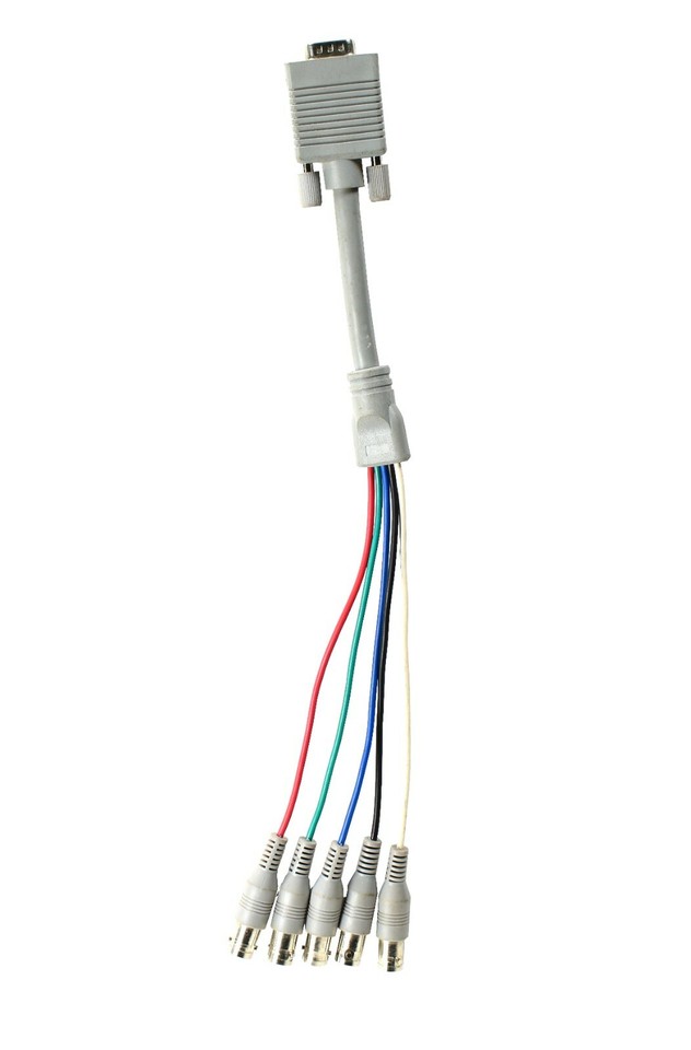 VGA 14 Pin Male to 5 BNC Female Component Monitor Cable 12" Long | eBay