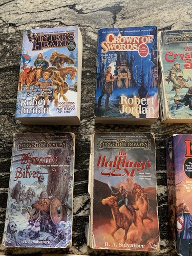 Lot Of Vintage Forgotten Realms Softcover Books D&D Robert Jordan TOR ...