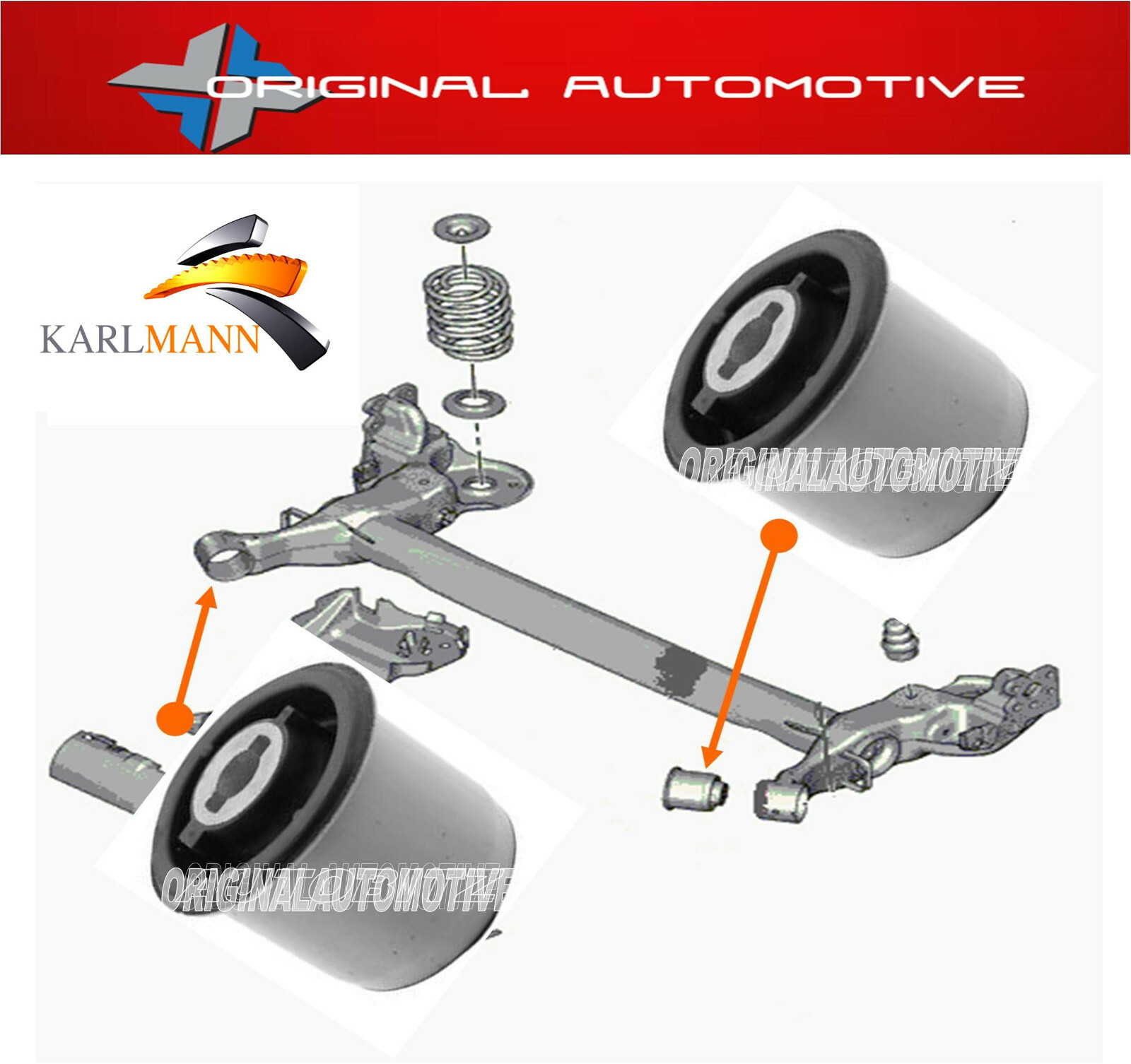 FOR PEUGEOT 307 2001-2009 REAR AXLE SUSPENSION TRAILING ARM BEAM BUSHES ...