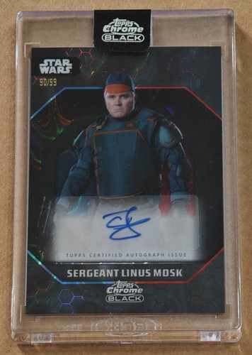 2024 Topps Chrome Black Star Wars Auto /99 Alex Ferns AS Sergeant Linus ...