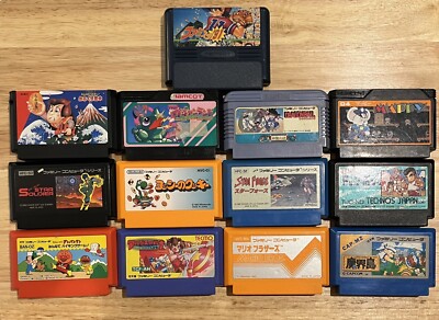 Lot Of 13 Nintendo Famicom Japanese Game Cartridges Only Tested ...