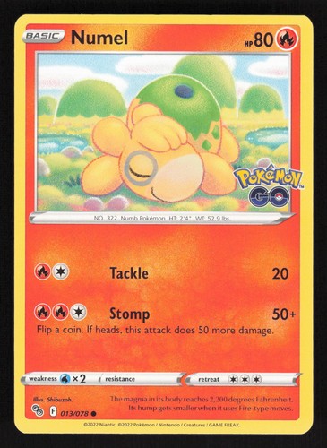 Pokemon Numel 013/078 Go Card TCCCX | eBay