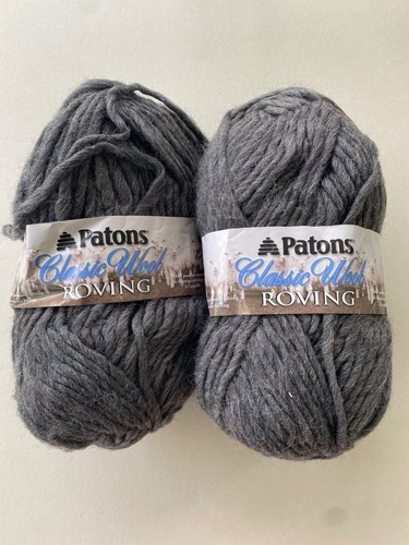 Patons Classic Wool Roving Yarn 100g 100% Pure New Wool Dark Grey 2 ...