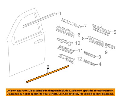 GM OEM 14-19 Sierra 1500 Front Door Exterior Trim-Body Side Mldg ...