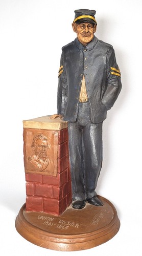 Vintage 1987 Tom Clark 13" Civil War 1861-1865 Union Soldier Statue ...