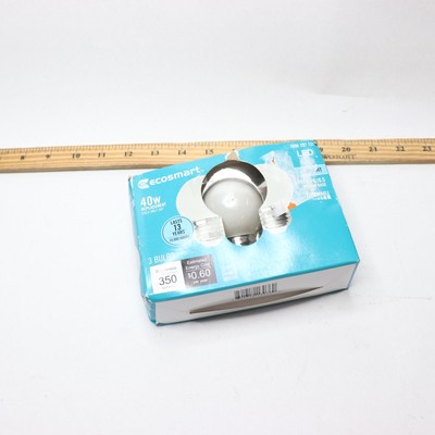 (3-Pk) EcoSmart Dimmable Filament LED Light Bulb Daylight 40W 1006 297 ...