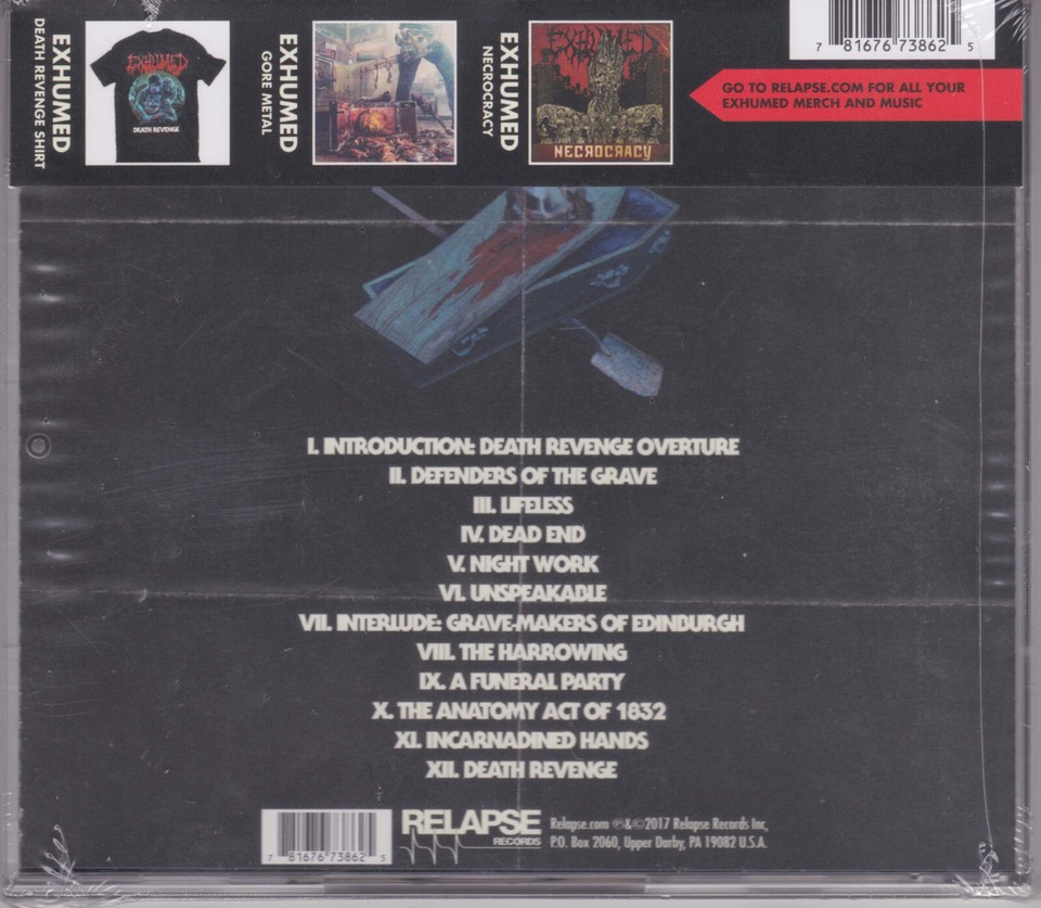 Exhumed 2017 CD - Death Revenge + Obi - Dying Fetus/Incantation ...