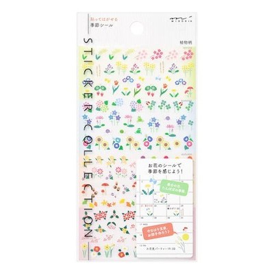Midori Day planner sticker Season 82391006 Plant pattern │ Seal sticker ...