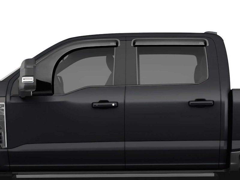 GTS Bubble Rain Guards Vent Visors 3M Tape-On for 17-25 Ford F150 F250 ...