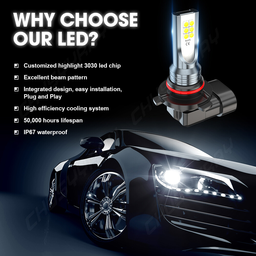 D1S HID Headlight Low Beam & 9145 LED Fog Bulbs For 2005-2013 Corvette ...