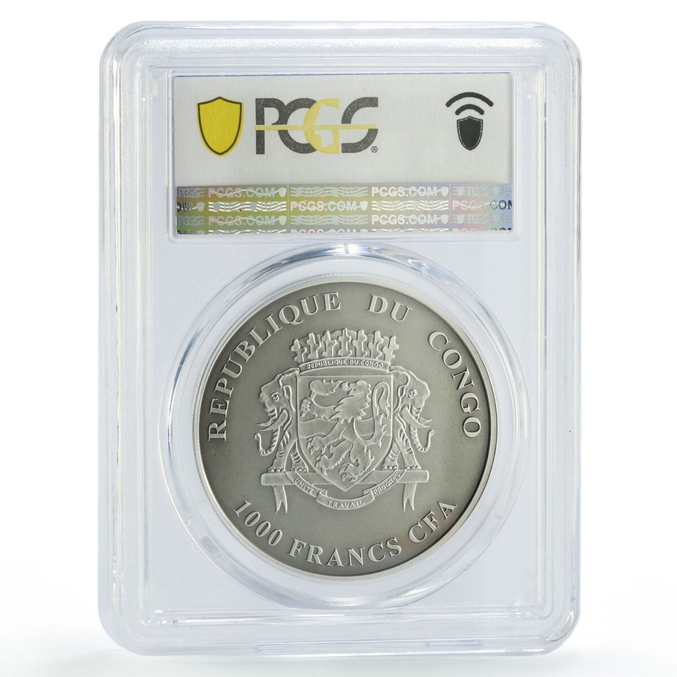Congo 1000 francs African Art Culture Mursi People MS70 PCGS silver ...
